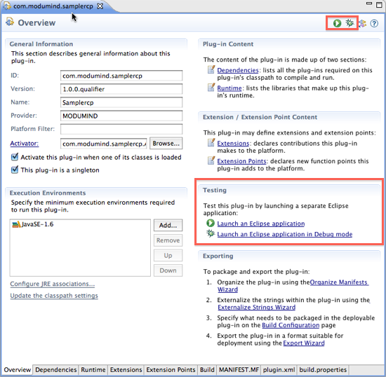 Run Configurations and Eclipse RCP – Modular Mind