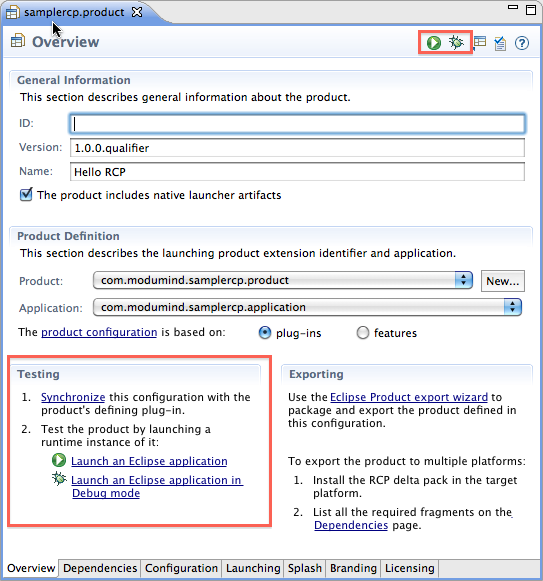 Run Configurations and Eclipse RCP – Modular Mind