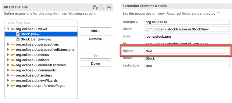Using Dependency Injection In Rcp 3 Views And Editors Modular Mind 1021