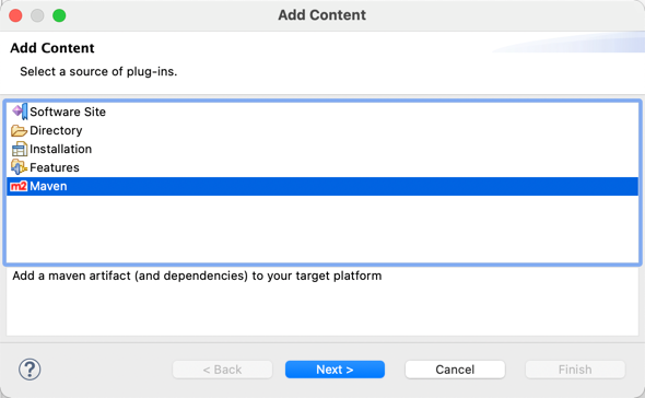 Including Maven Artifacts In An Eclipse Rcp Target Platform Modular Mind